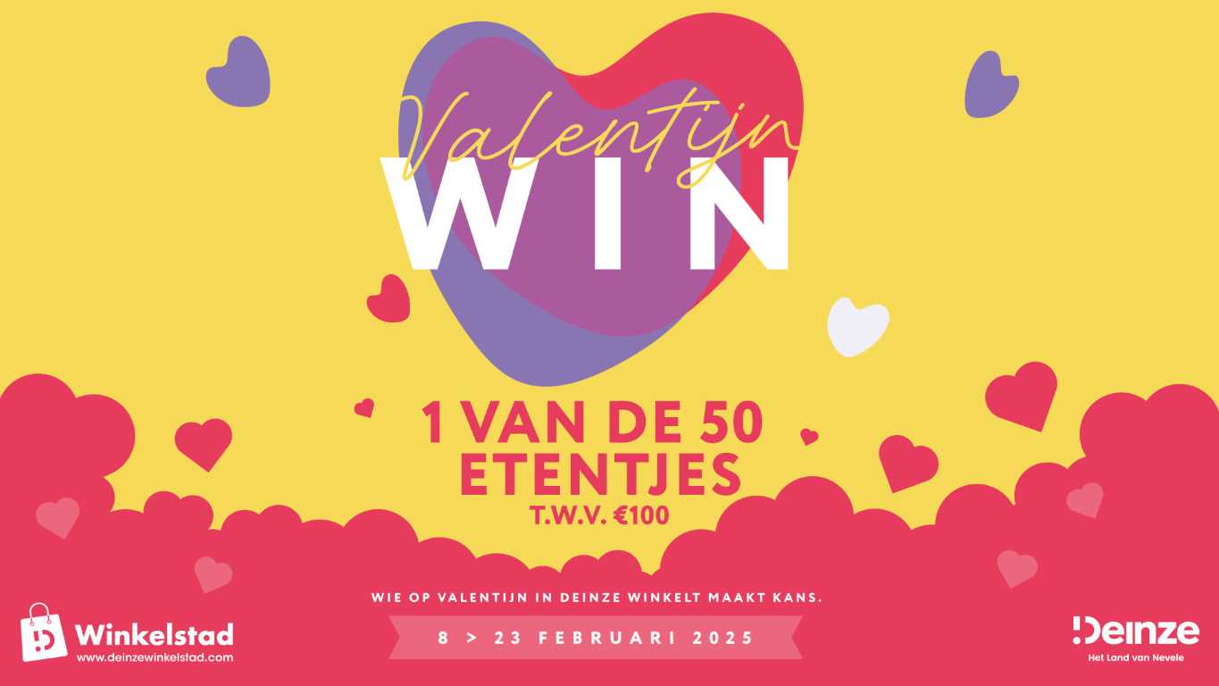 Vier Valentijn in Deinze en maak kans op een romantisch etentje ...